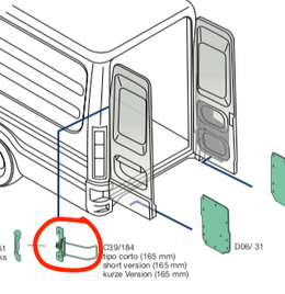 Cerniera Tirante Porta Posteriore Iveco Daily - 500365958