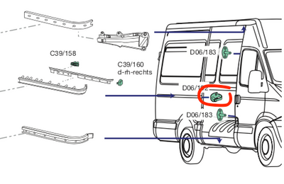 Scontro Serratura Porta Laterale Sx destra Iveco Daily - 99489535