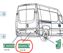 Modenatura Plastica Posteriore Destra DX Iveco Daily - 5801540271